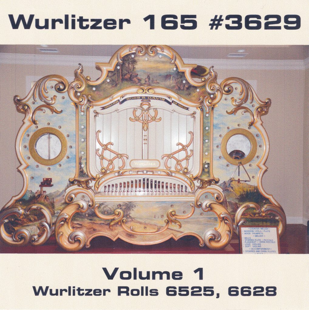 Wurlitzer 165 #3629 – volume 01 – Rolls 6525, 6628 – Draaiorgel.info